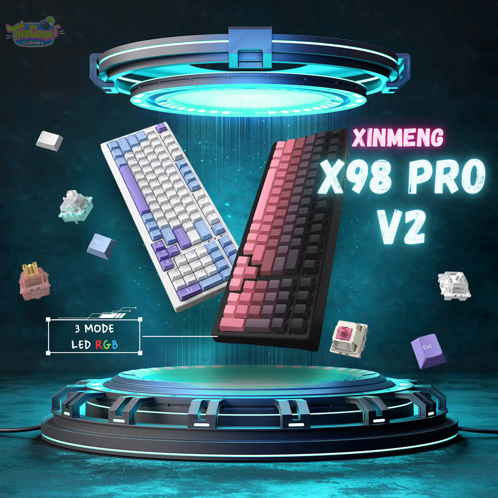 [Hoả Tốc] Bàn Phím Xinmeng X98 Pro V2 | Full Phím | 3 Modes Kết Nối ...