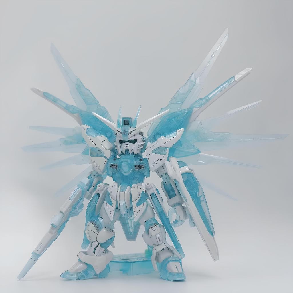 Mô Hình Lắp Ráp MGSD Freedom Fighter Clear Blue Color (tặng kèm base ...