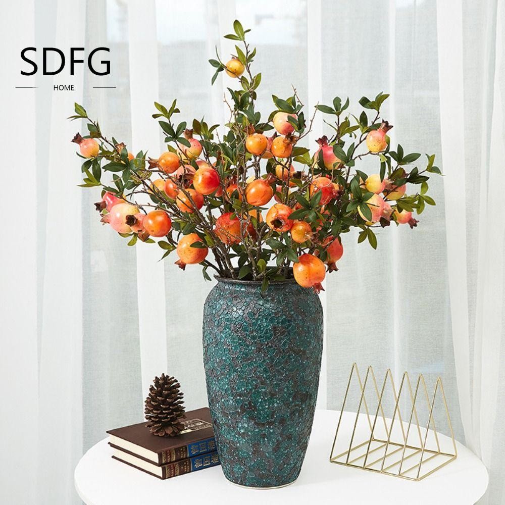 Nhánh Lựu Nhân Tạo SDFG, Trái Cây Giả Mềm Mại Phong Cách Bắc Âu, Đạo Cụ ...