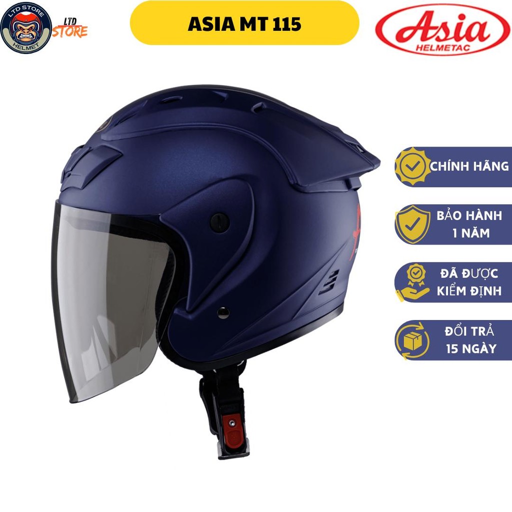 Mũ bảo hiểm 3/4 Asia MT 115 chính hãng - Helmet | Shopee Việt Nam