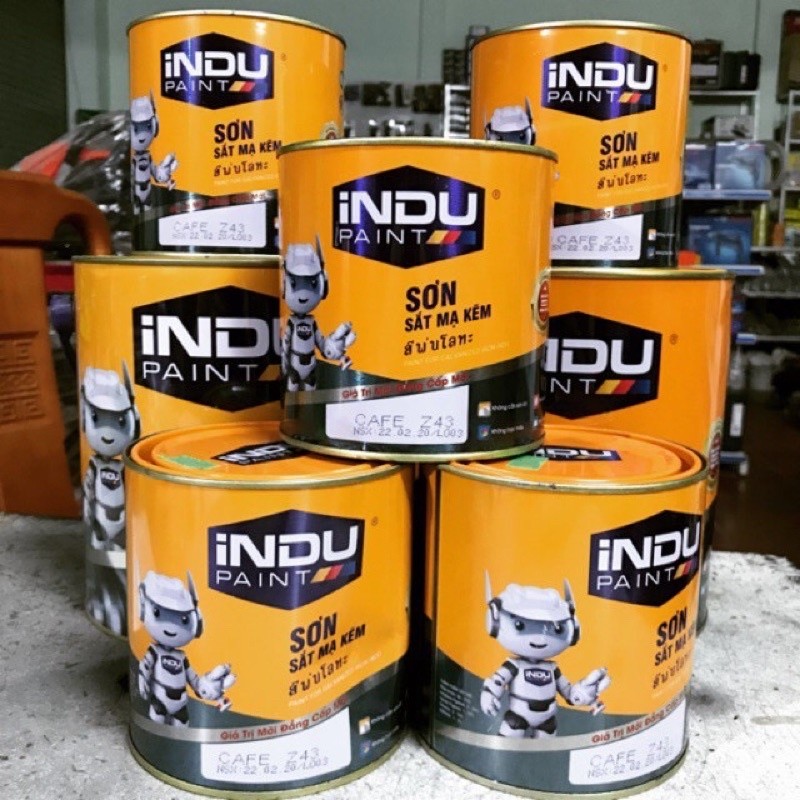 Sơn mạ kẽm INDU PAINT dòng Sơn đặc 800ml( bảo hành không bóng tróc ...