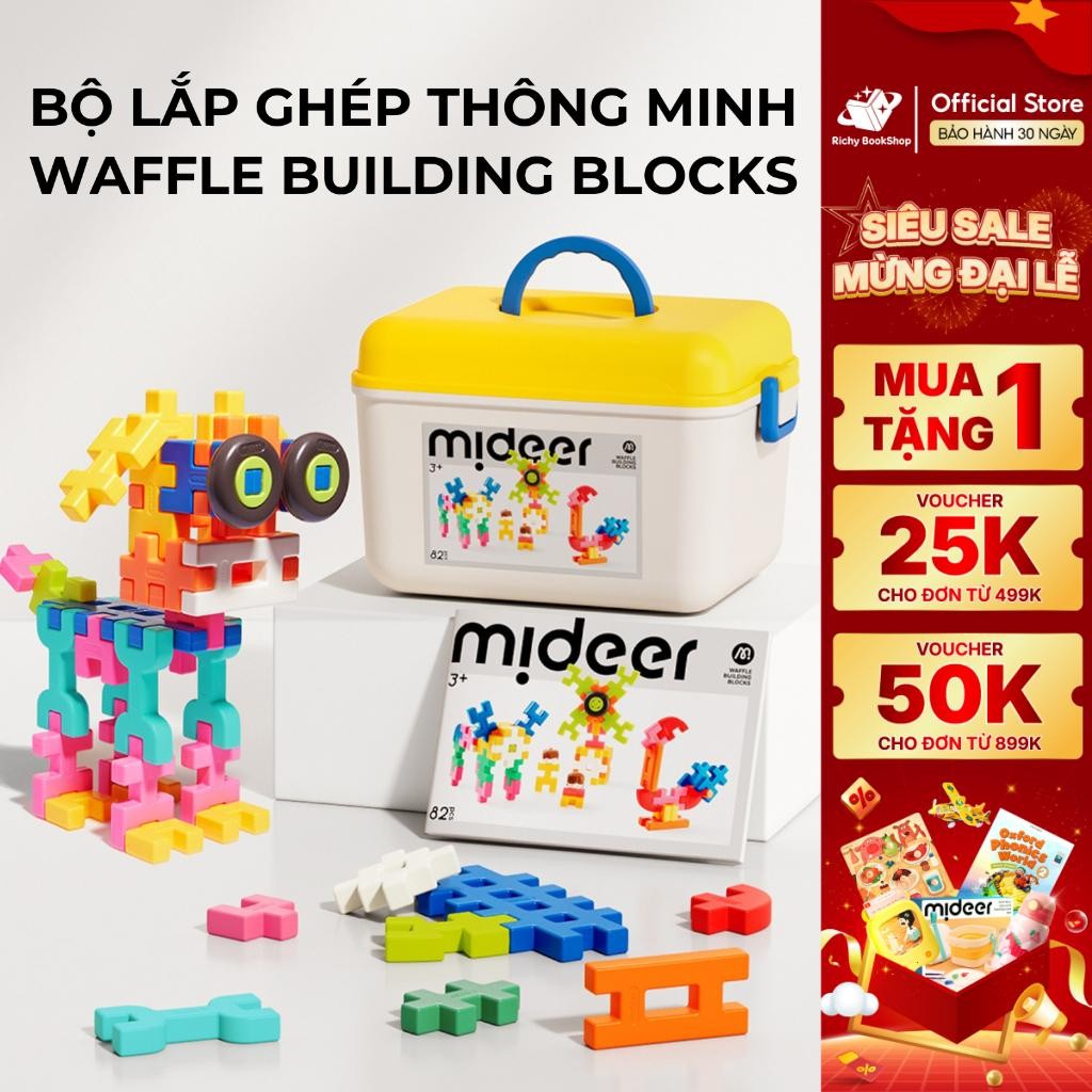 Đồ chơi lắp ghép khối hình 3D Mideer Waffle Building Blocks | Shopee Việt Nam
