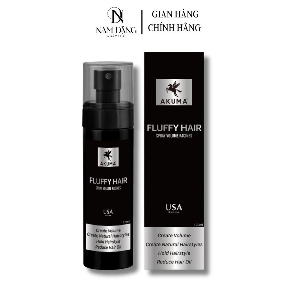 Xịt Phồng Tóc AKUMA Fluffy Hair 120ml Làm Phồng, Kiềm Dầu, Dùng Cho Nam ...