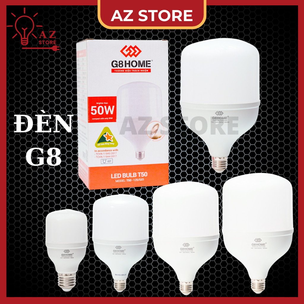 Bóng đèn led G8 HOME 50W 40W 30W 20W 10W chính hãng tản nhiệt nhôm siêu ...