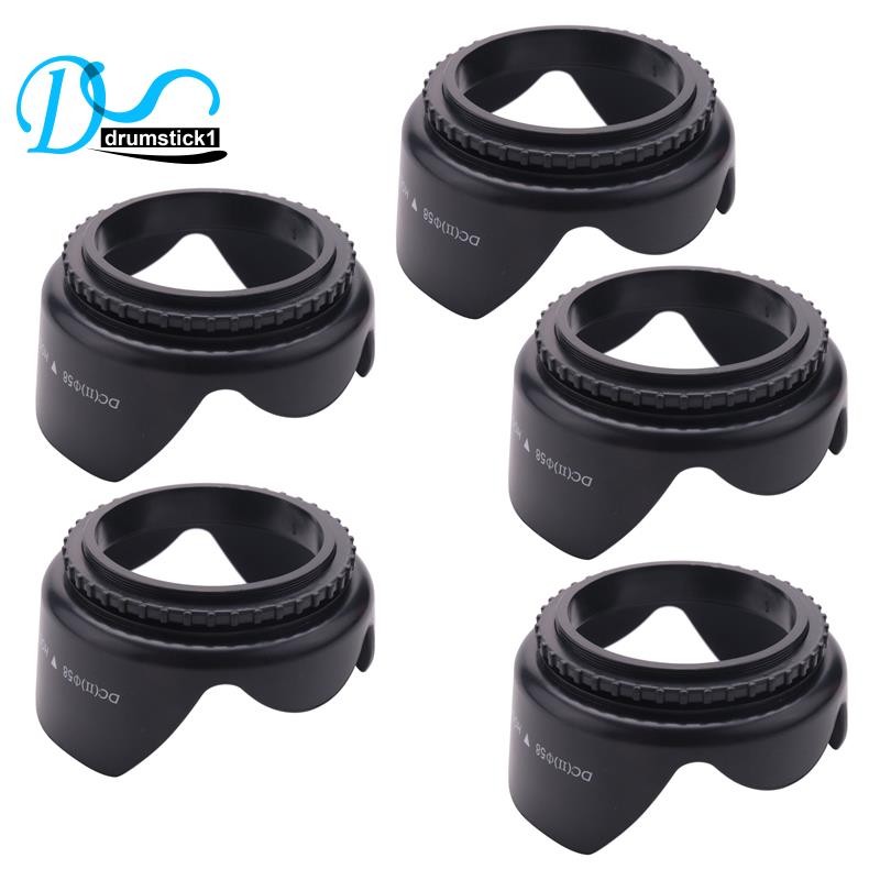 5x DC-SN Hood 58mm Vít Gắn Hoa Vương Miện Ống Kính Hood Cánh Hoa Hình ...