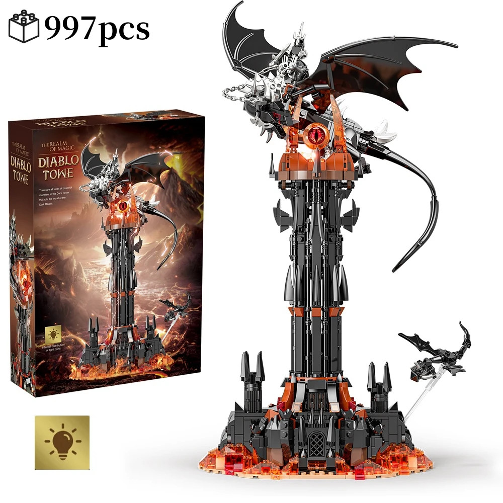 Đồ chơi Lắp ráp Mô hình Black Tower Magic Dragon Building Block Expert ...