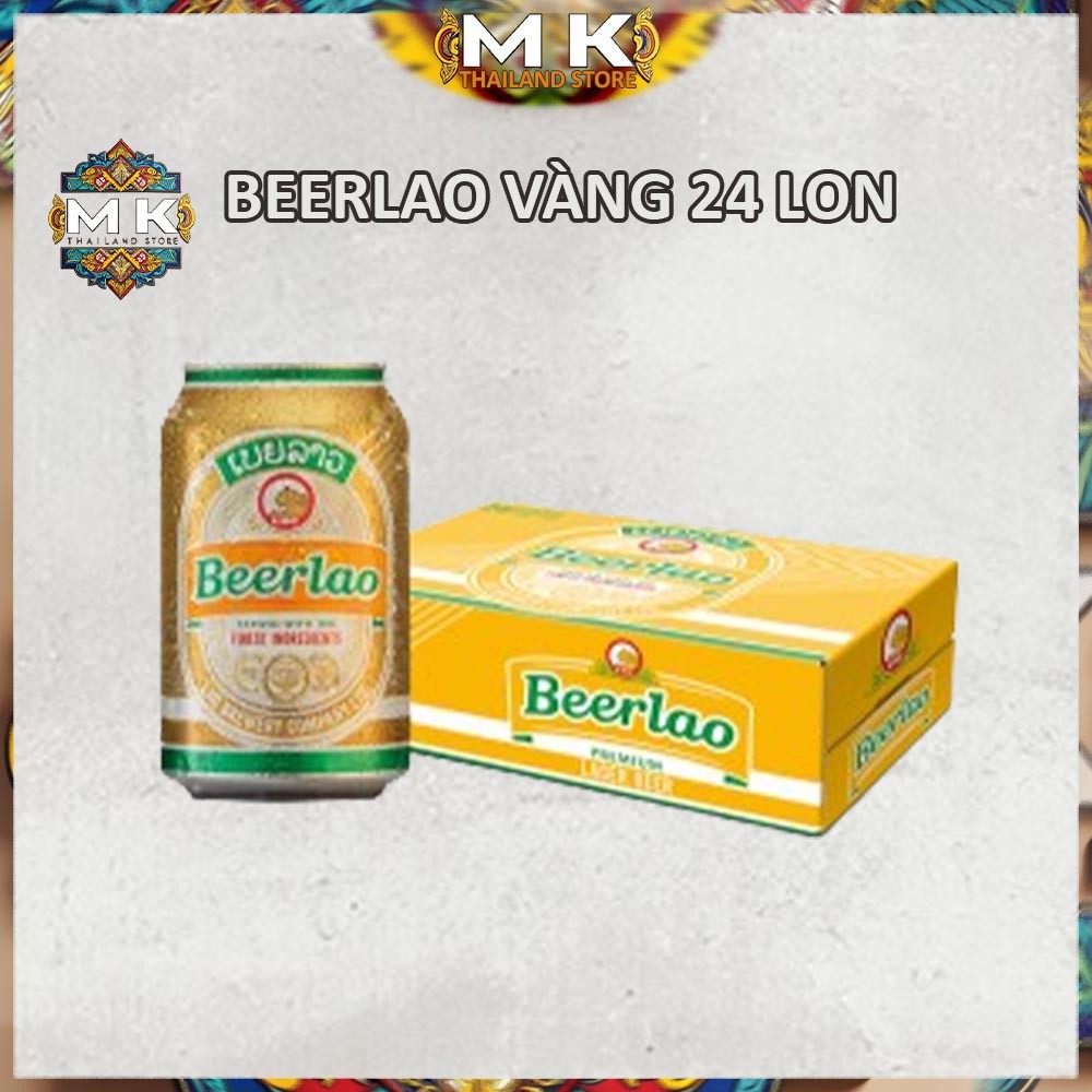 Bia Lào Vàng Beerlao 330 ml x 24 lon (5 %) | Shopee Việt Nam