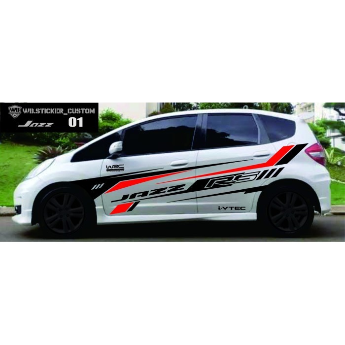 DECAL JAZZ RS - 01 - Decal trang trí ô tô siêu phong cách. 1 bộ 2 bên ...