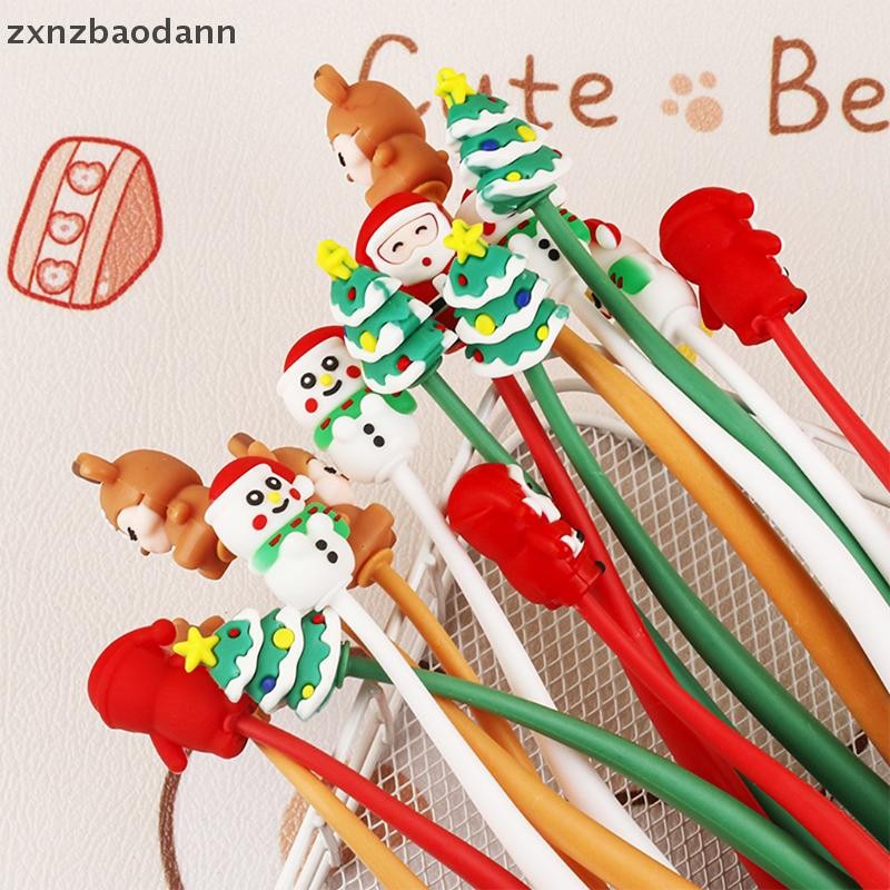 [Zxnz] 1Pc Giáng Sinh Silicon Hoạt Hình Lắc Bút Gel 0.5mm Học Sinh Kawaii Văn Phòng Phẩm Trường ...