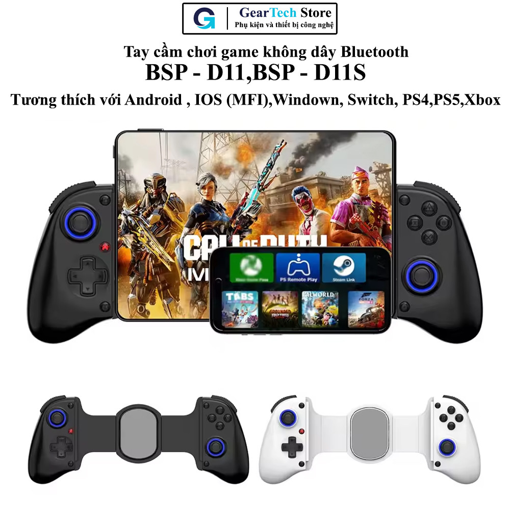 Tay cầm chơi game BSP D11,D11s, sò lạnh, Hỗ trợ Android,IOS, Windown ...