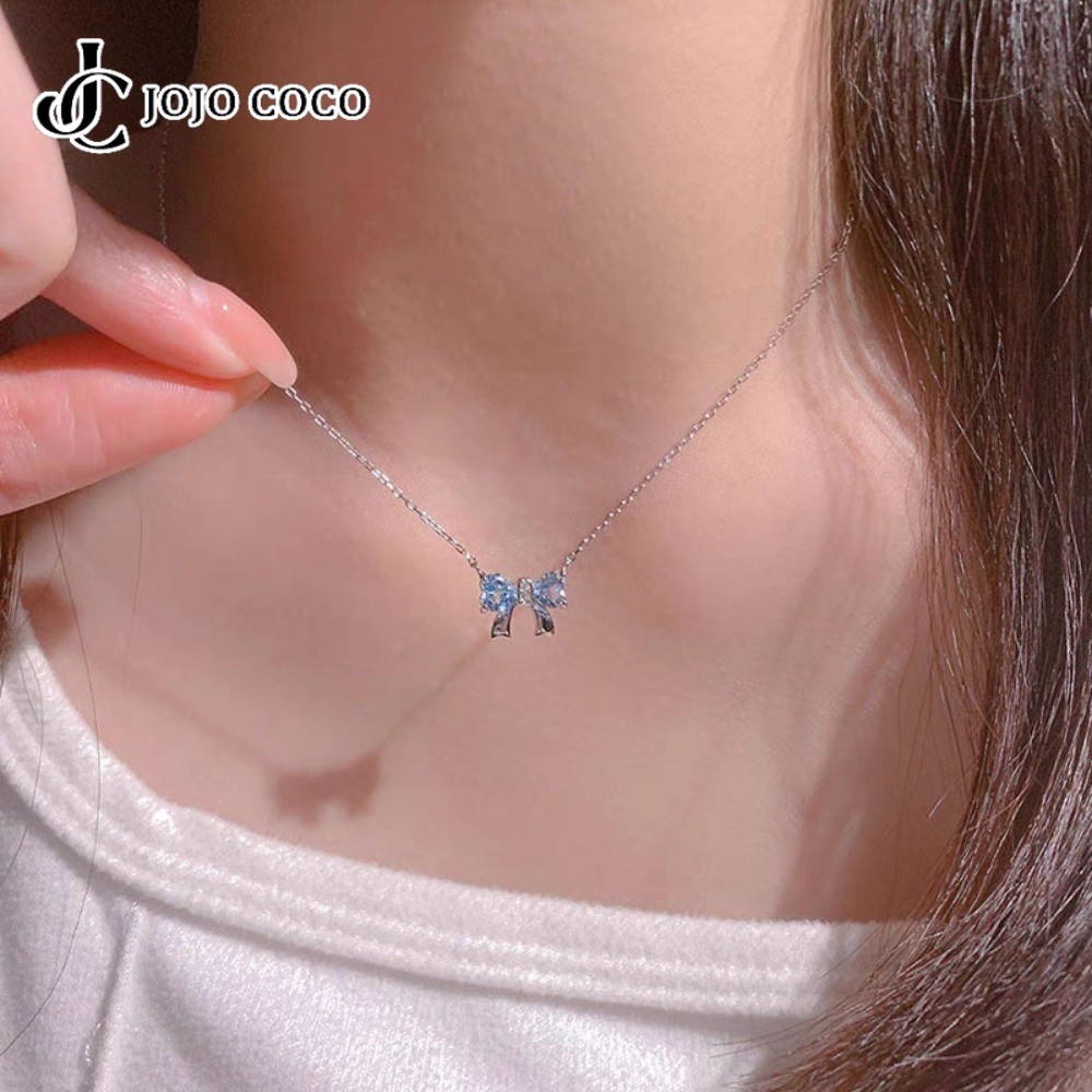 JOJO COCO Bướm Zircon Vòng Cổ Nữ Cao Cấp Lấp Lánh Kim Cương Xương Đòn Dây Chuyền | Shopee Việt Nam