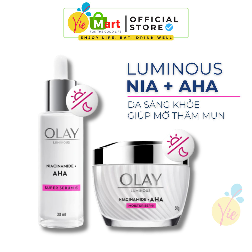 [COMBO] OLAY LUMINOUS NIACINAMIDE AHA - Kem Dưỡng Ẩm & Serum Hỗ Trợ ...