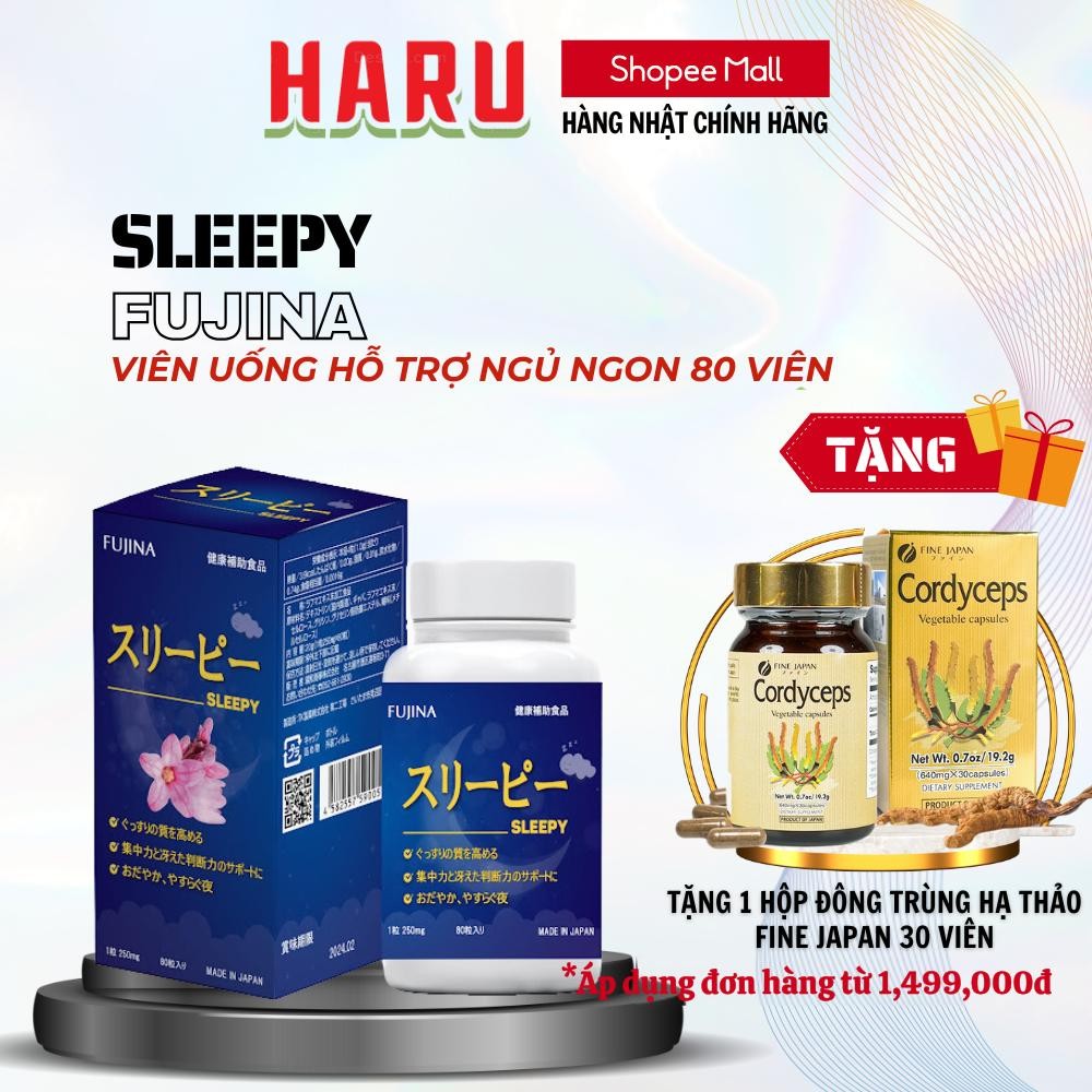 Viên Uống Hỗ Trợ Ngủ Ngon SLEEPY FUJINA Nhật Bản 80 Viên | Shopee Việt Nam