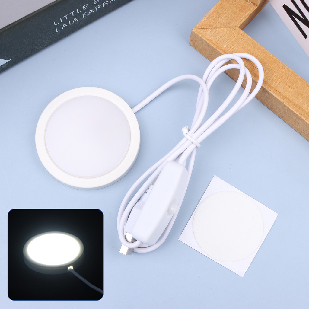 [Trn] USB Switch 5V LED Dưới Tủ Puck Light 3W Spotlight Display Case ...