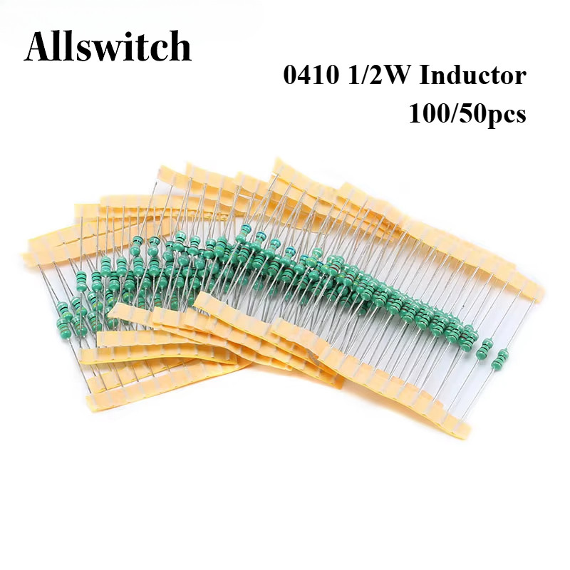 100 / 50 Cái 0410 1 / 2W Cuộn cảm vòng màu 1uH-4.7mH Trục RF Choke Cuộn cảm Cuộn cảm DIP Màu ...