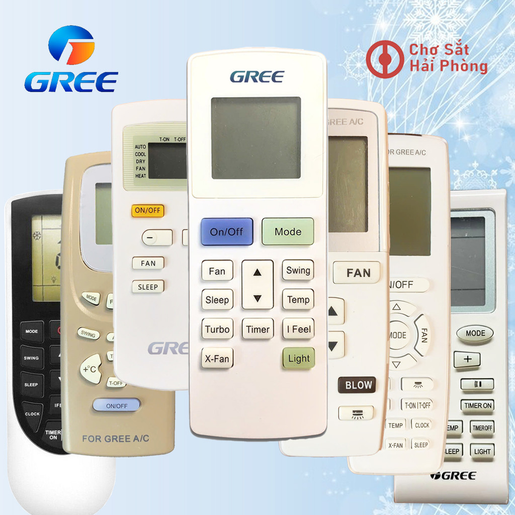 Remote máy lạnh GREE Giá thợ [CHỌN MẪU] - Điều khiển điều hoà GREE ...