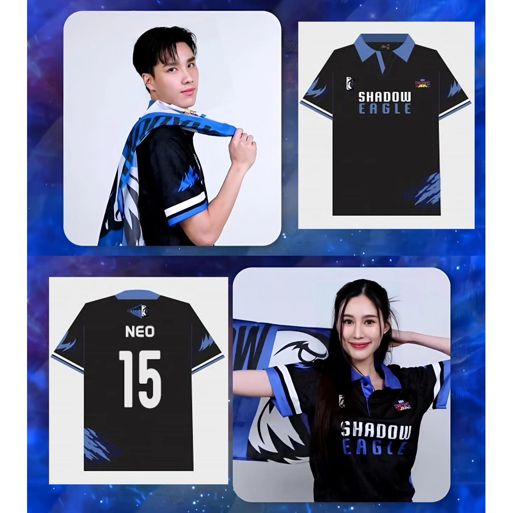 2024 Mới Gmmtv STARLYMPICS / Shadow Eagle Jersey Cổ Áo Polo Đen Tay Ngắn Jersey Thể Thao Hàng ...
