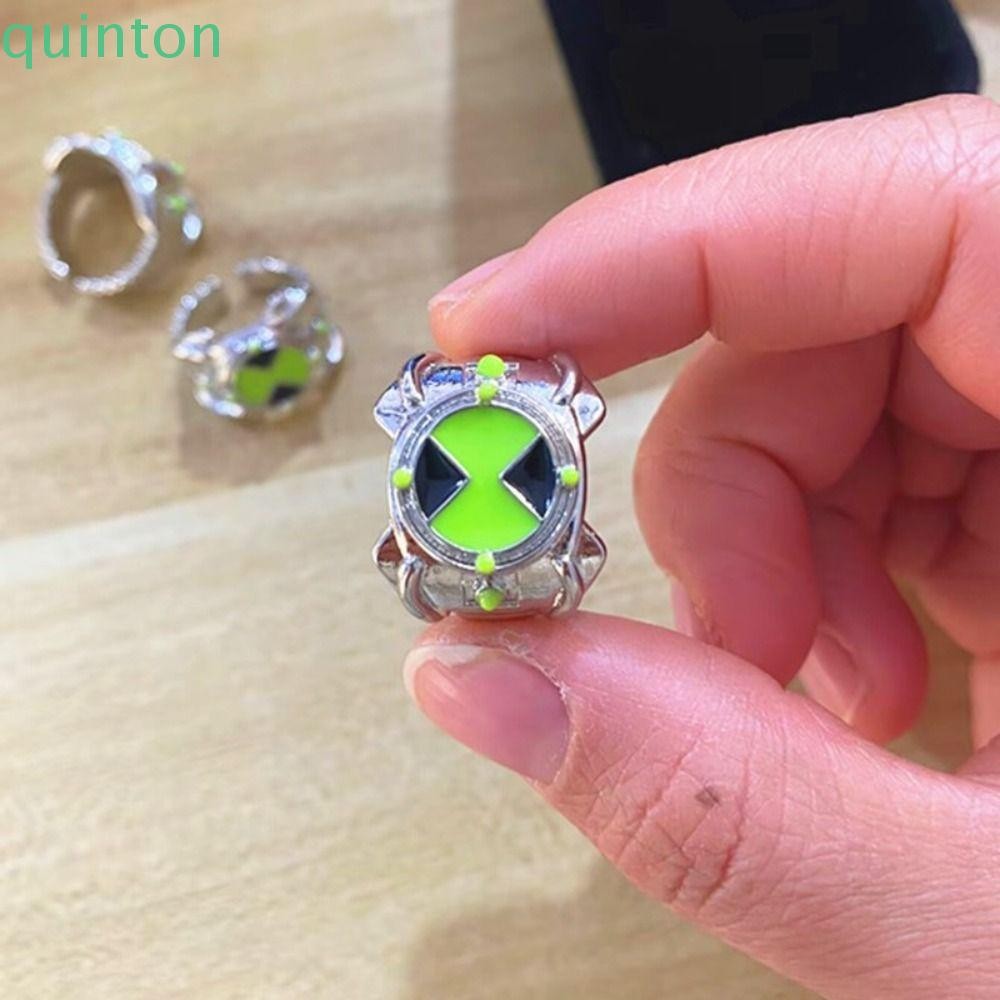 QUINTON Young Hacker Ring, Hoạt Hình Ngoại Vi Ngón Tay Nhẫn Omnitrix Ring, Cá Tính Punk Goth ...