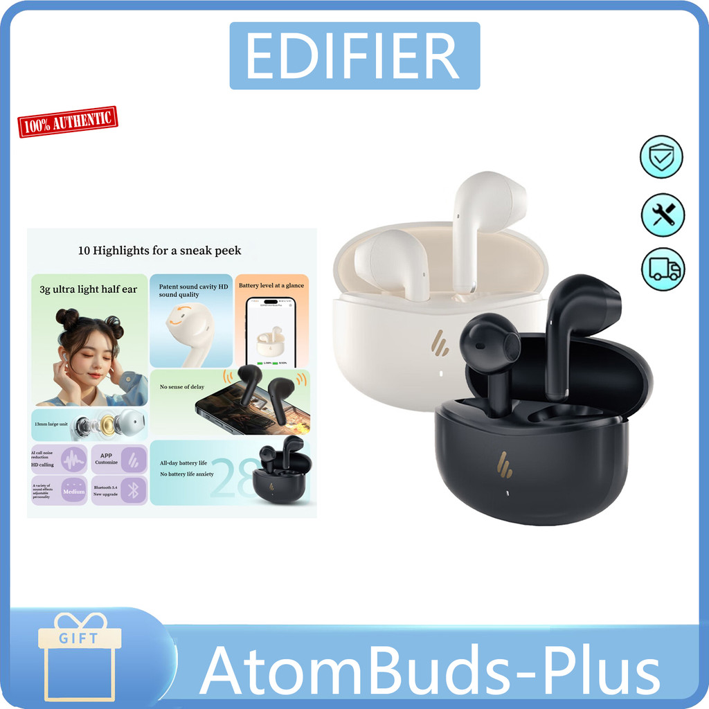 EDIFIER AtomBuds Plus True wireless Bluetooth Headset Atomic Bean Semi ...