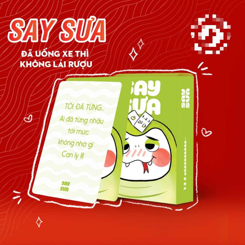 Bộ bài SAY SƯA Drinking Game 2025, boardgame giải trí cùng nhóm bạn ...