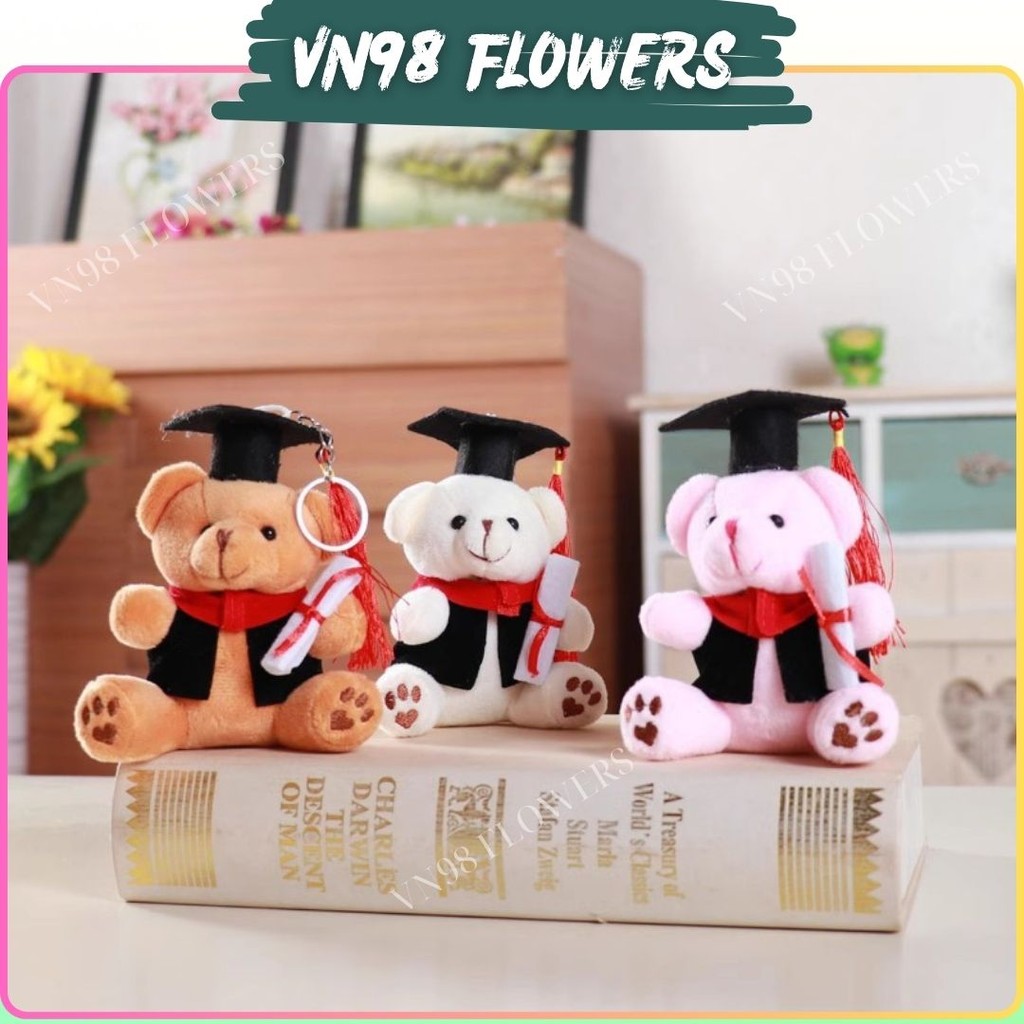 Móc khóa Gấu Bông Tốt Nghiệp 12CM, Treo Balo, Móc khóa Gấu Nâu - VN98 ...