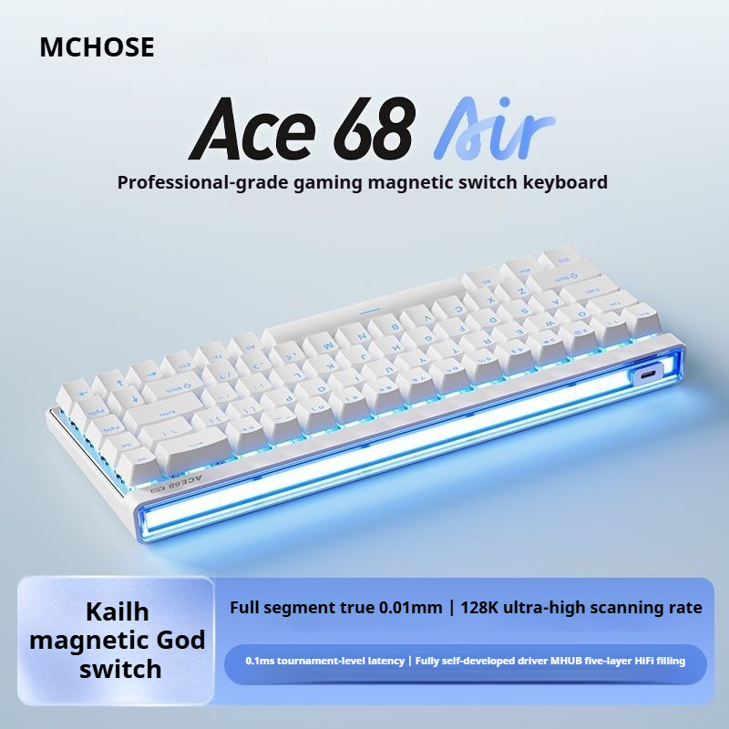 Mới MCOSE Ace 68 Air Rapid Trigger Công tắc từ tính Bàn phím cơ có dây Dynamic Keyway Công nghệ ...