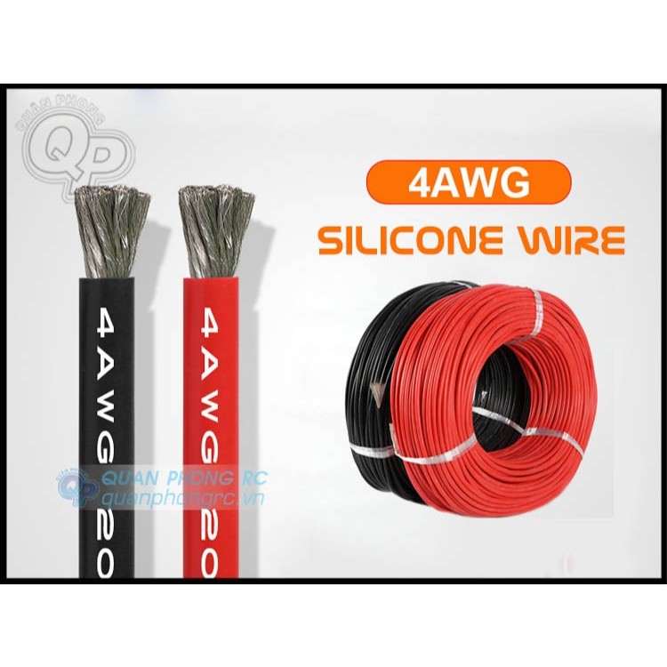 Dây Silicon AWG Chịu Nhiệt 4AWG/6AWG/8AWG/9AWG/10AWG (Mét Đơn) | Shopee Việt Nam