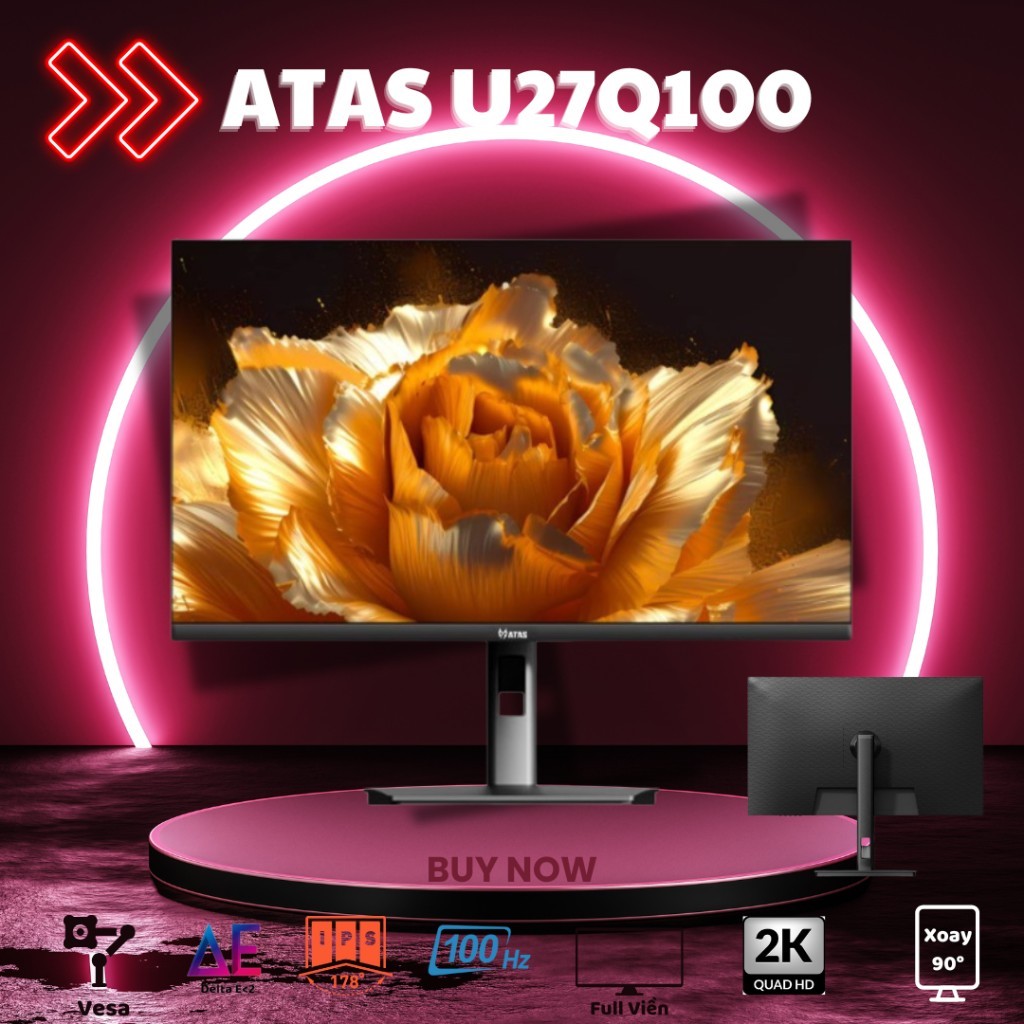Màn hình máy tính 27 inch 2K ATAS 27 U27Q100 - Tần số quét 100HZ - Tấm ...