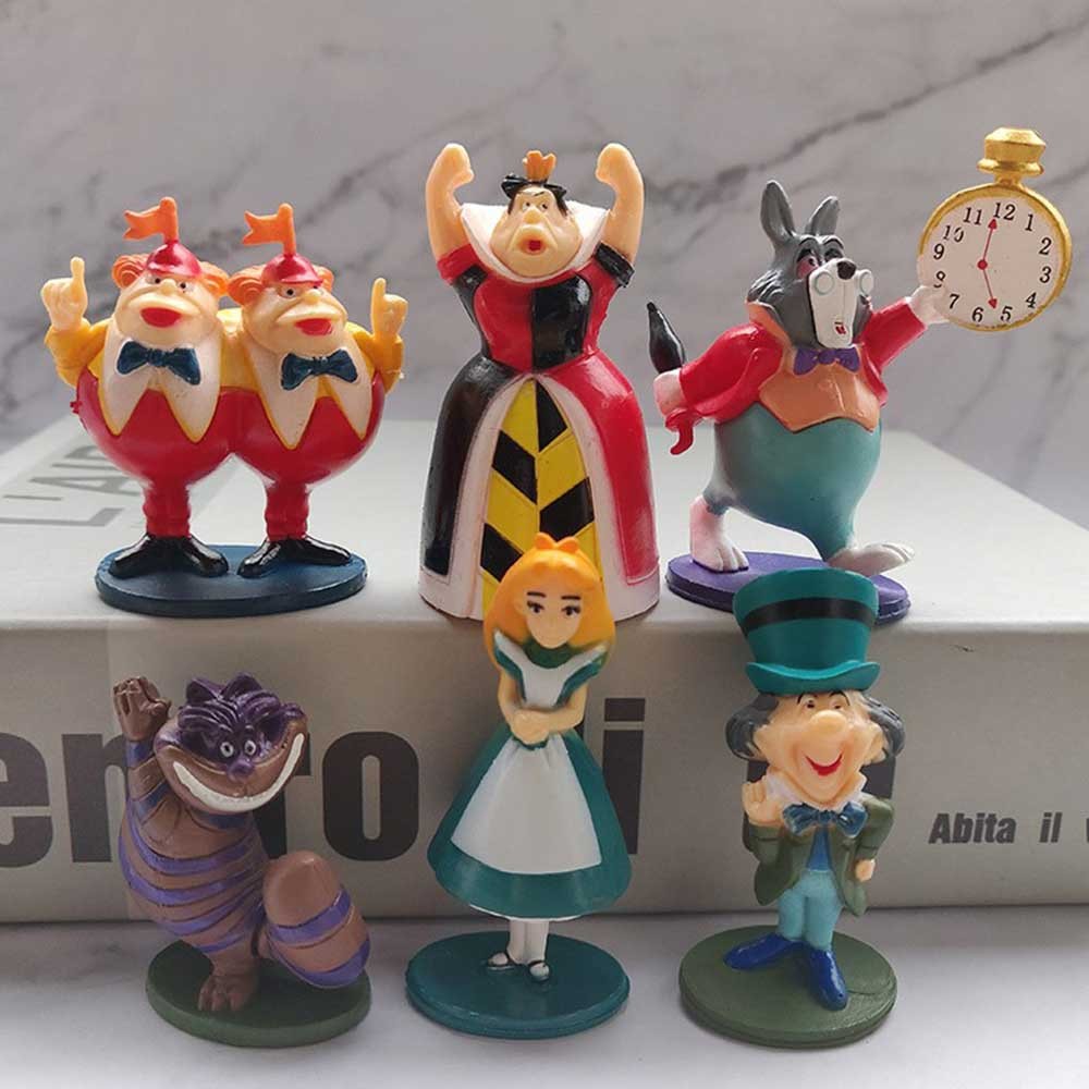 Alice in Wonderland 6-Piece PVC Cake Ornament Alice Toy Figure | Shopee ...