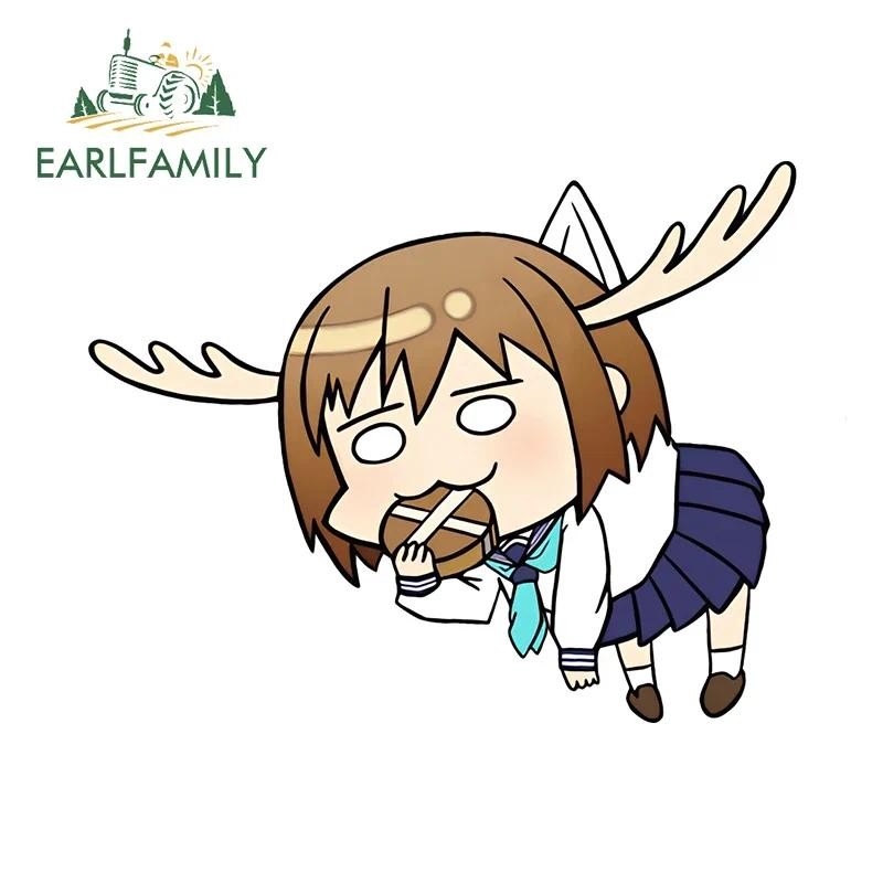 Earlfamily 13cm Shikanoko Noko Chibi Anime Xe Hơi Miếng Dán Hoạt Hình ...