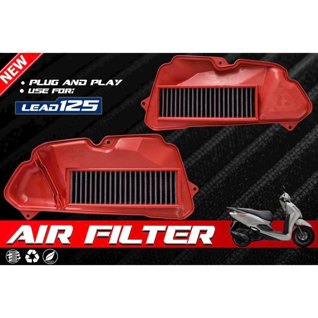LỌC GIÓ ĐỘ XE TAY GA LEAD 125 - 4 valve SUM RACING A3T 5501 | Shopee ...