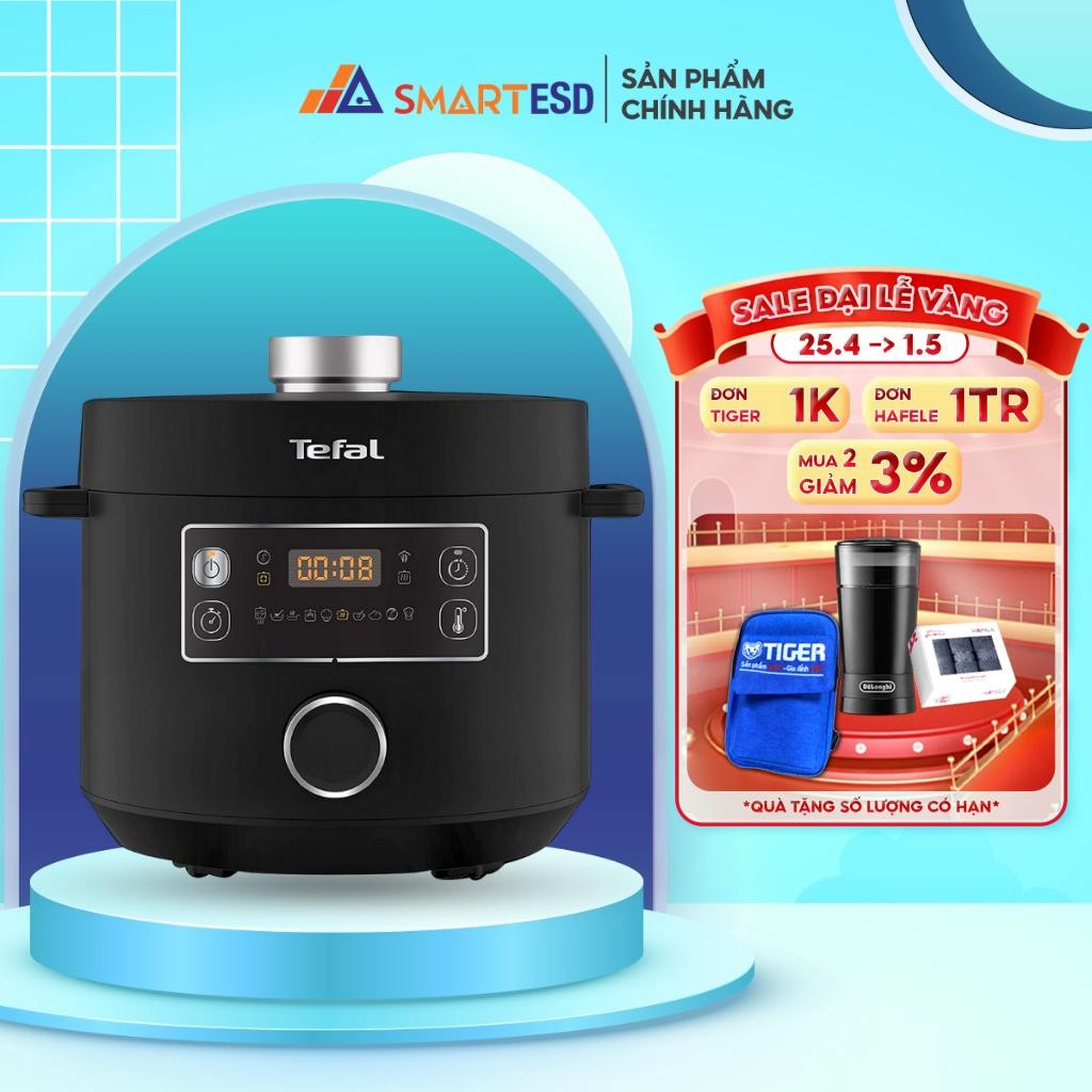 Nồi áp suất điện đa năng Tefal Turbo Cuisine CY754830 5L, Nhập khẩu từ ...