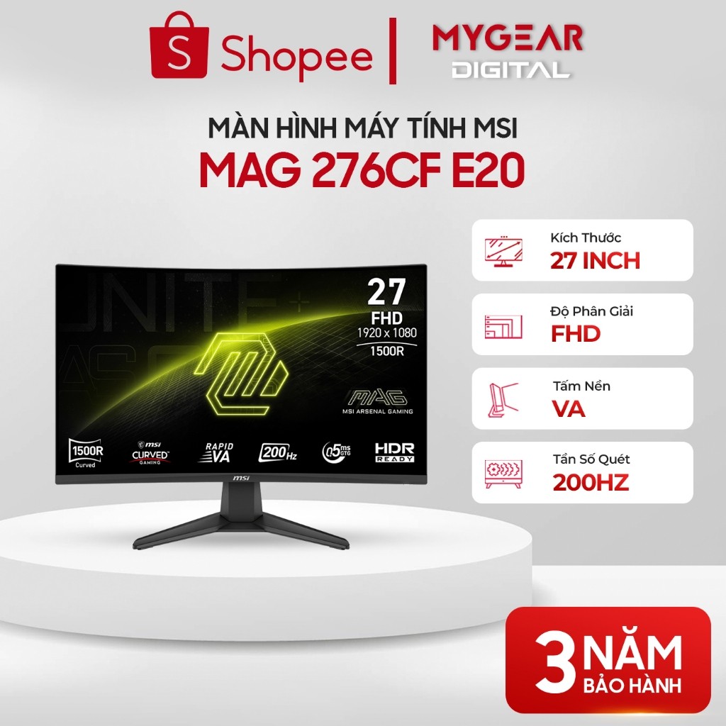 Màn Hình Cong Gaming MSI MAG 255F E20 276CF E20 276CXF 25-27 Inch FHD IPS VA 200-280Hz - Chính ...