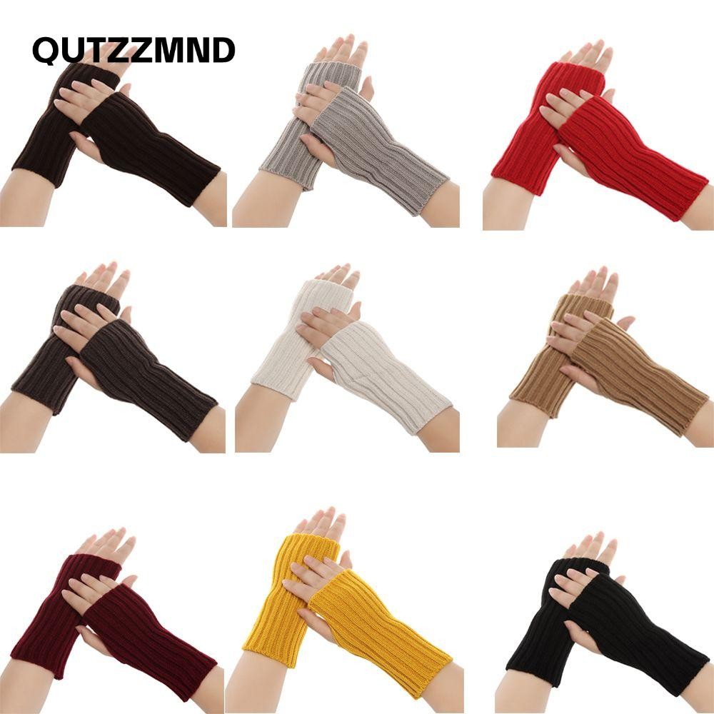 Qutzzmnd Găng Tay Không Ngón Nam Nữ Dày Ấm Áp Mềm Mại Mùa Đông Cánh Tay ...