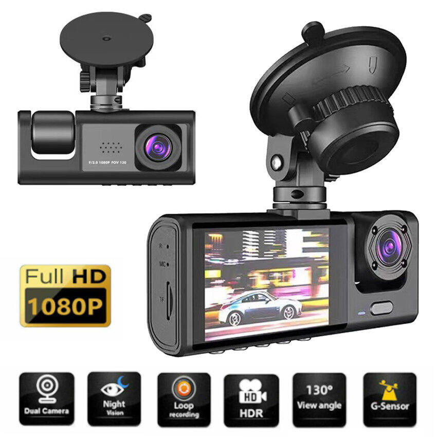 3 Channel Dash Cam For Car Camera Video Recorder HD 1080P Dashcam DVRs ...