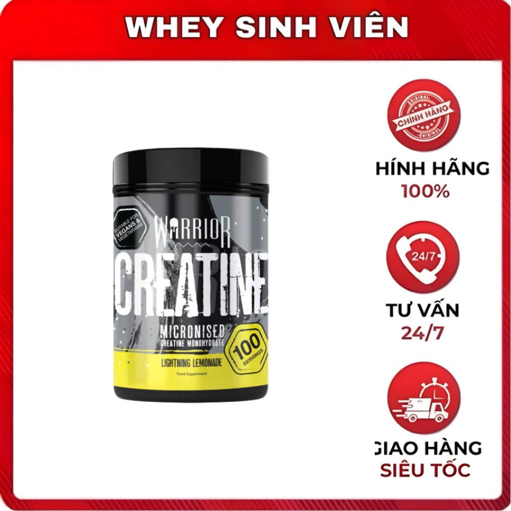 [Chính hãng] Bột Tăng Sức Mạnh, Sức Bền Warrior Creatine Micronised (500g) tại Supplement Hải ...