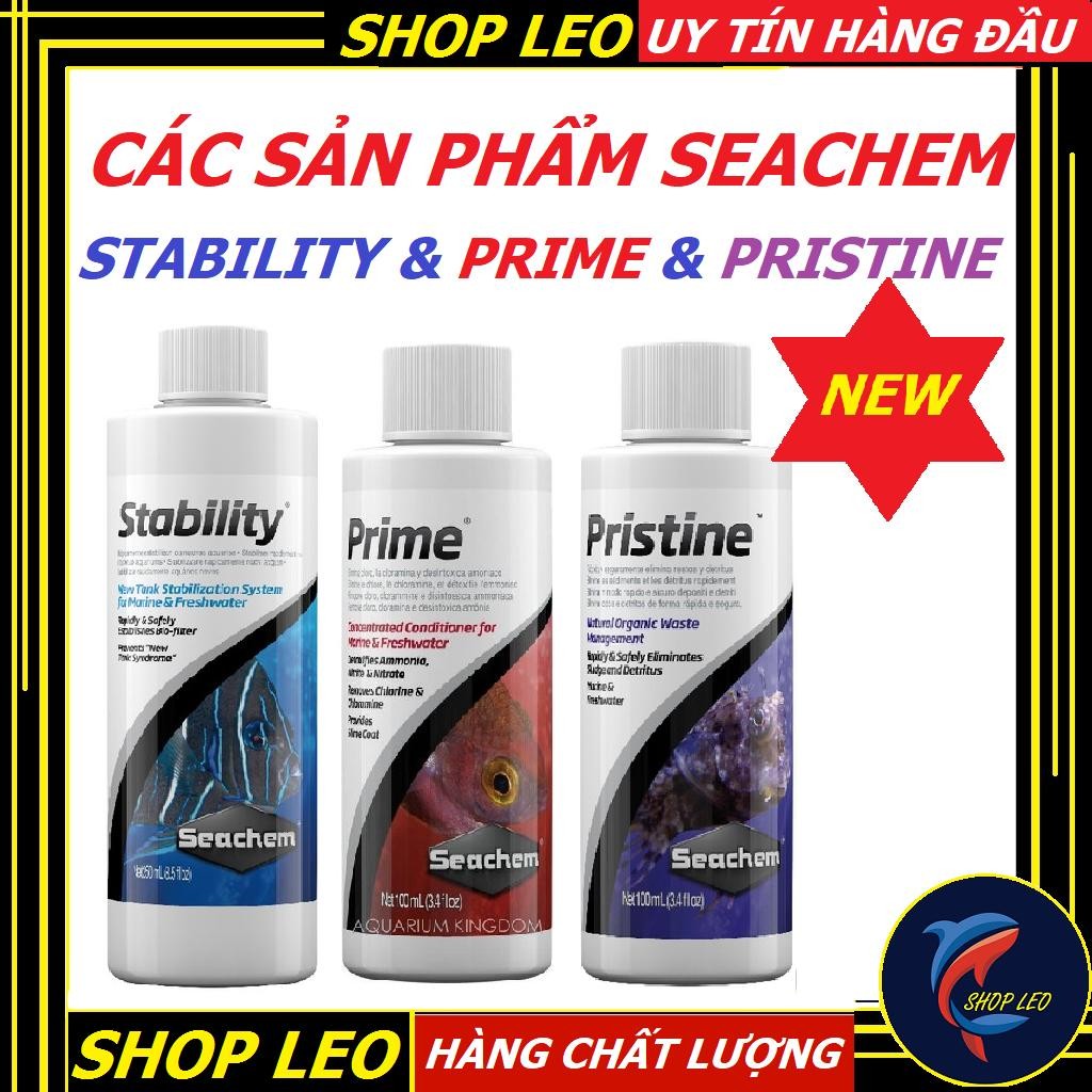Stability-Prime-Pristine seachem- Vi sinh Seachem, Khử clo và xử lý độc tố nước cấp tốc -Xử lý ...