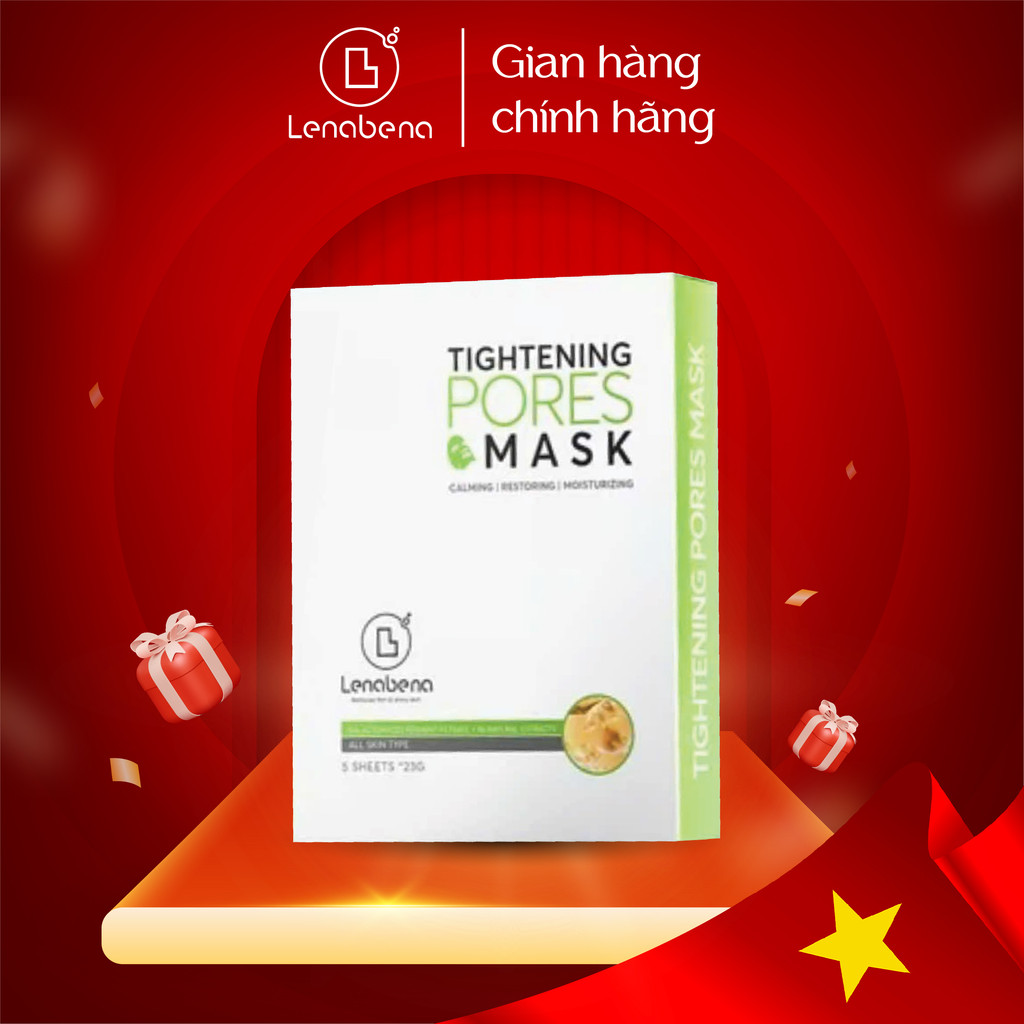 (QUÀ TẶNG KHÔNG BÁN) Mặt Nạ Dưỡng Trắng LENABENA Tightening Pores Mask ...