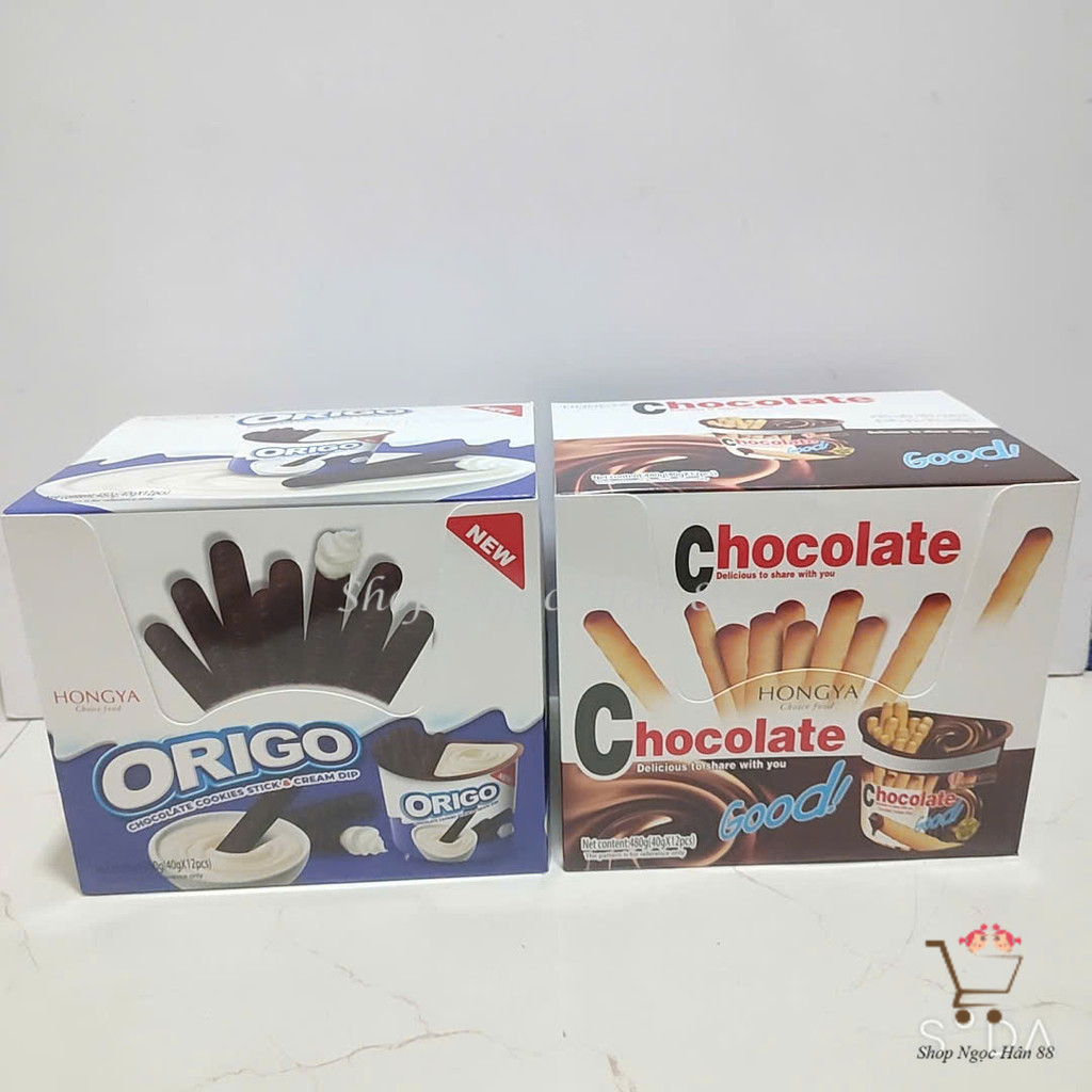 Bánh que chấm Socola / Kem sữa Origo Hộp 12 cốc x 40gr | Shopee Việt Nam