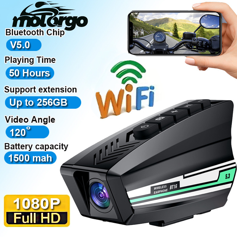 Bt16 Mũ bảo hiểm xe máy Dash Cam Tai nghe Bluetooth Bộ giao tiếp rảnh ...