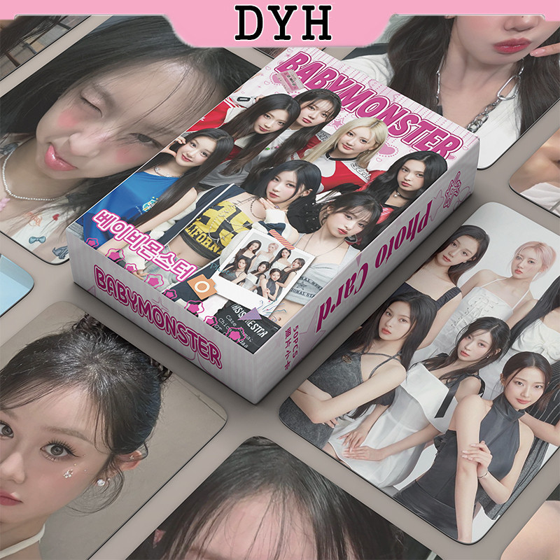 50 Cái / hộp BABYMONSTER Laser Card RUKA PHARITA Photocards LOMO Card ...