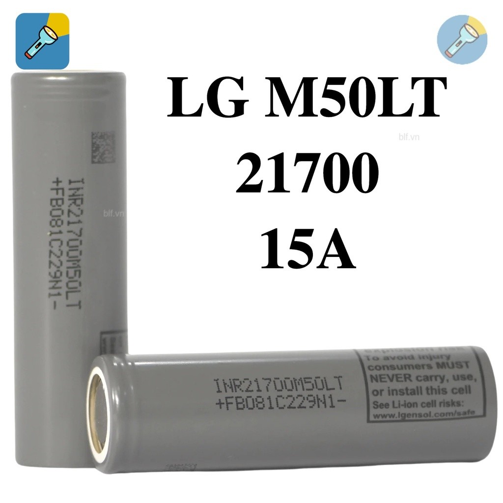 Pin sạc LG M50LT 21700 5000mAh 14.4A Battery - INR21700-M50LT | Shopee ...