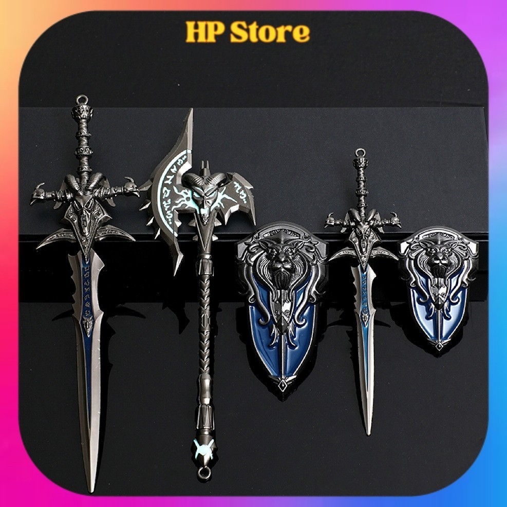 Mô hình Shadowmourne Axe, LionHead Shield, Frostmourne Sword dài 15 ...