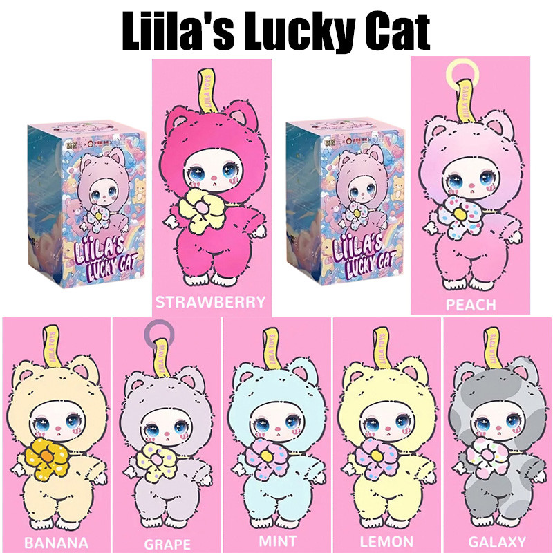 Lila Lucky Cat Baby Three Lila Cat Blind Box Sang Trọng Móc Khóa Quà ...