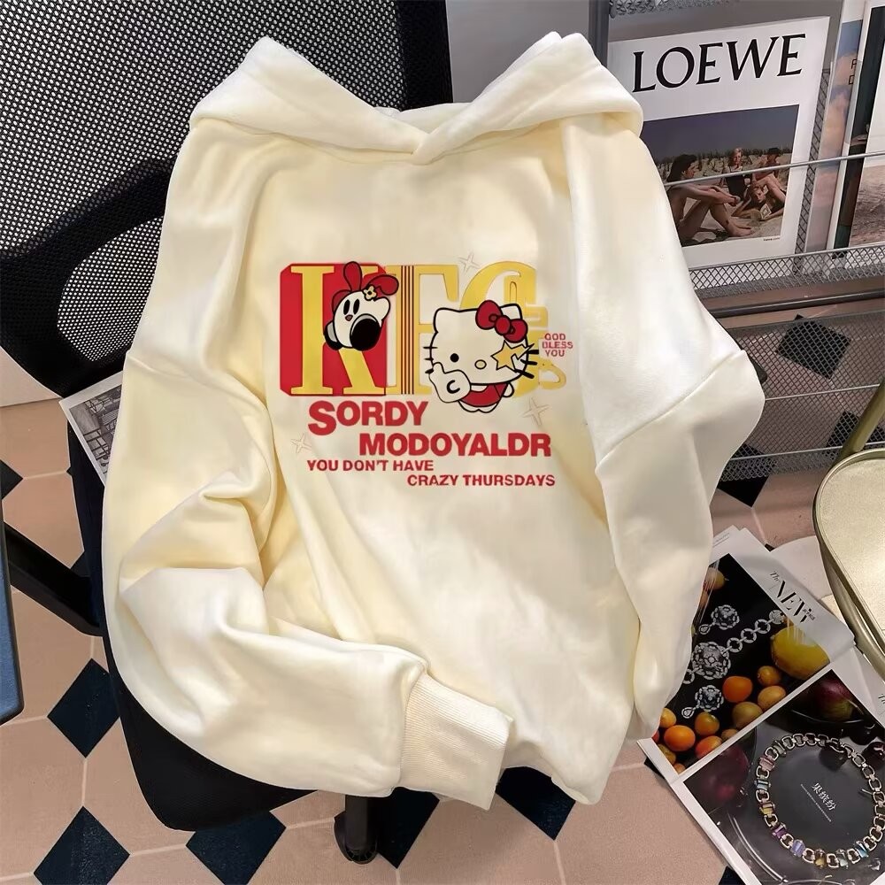 [Áo hoodie cỡ lớn M-8XL] 2025 Xu hướng phong cách Hàn Quốc mới Phim hoạt hình Hello Kitty In ...