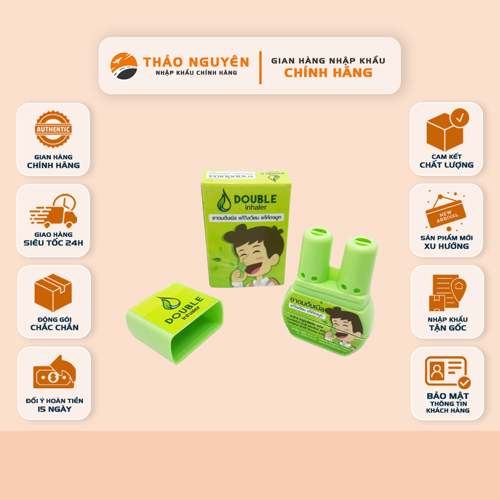 Ống Hít Thảo Dược Thông Mũi 2 Đầu Double Inhaler Dumble Inhaler Thái ...