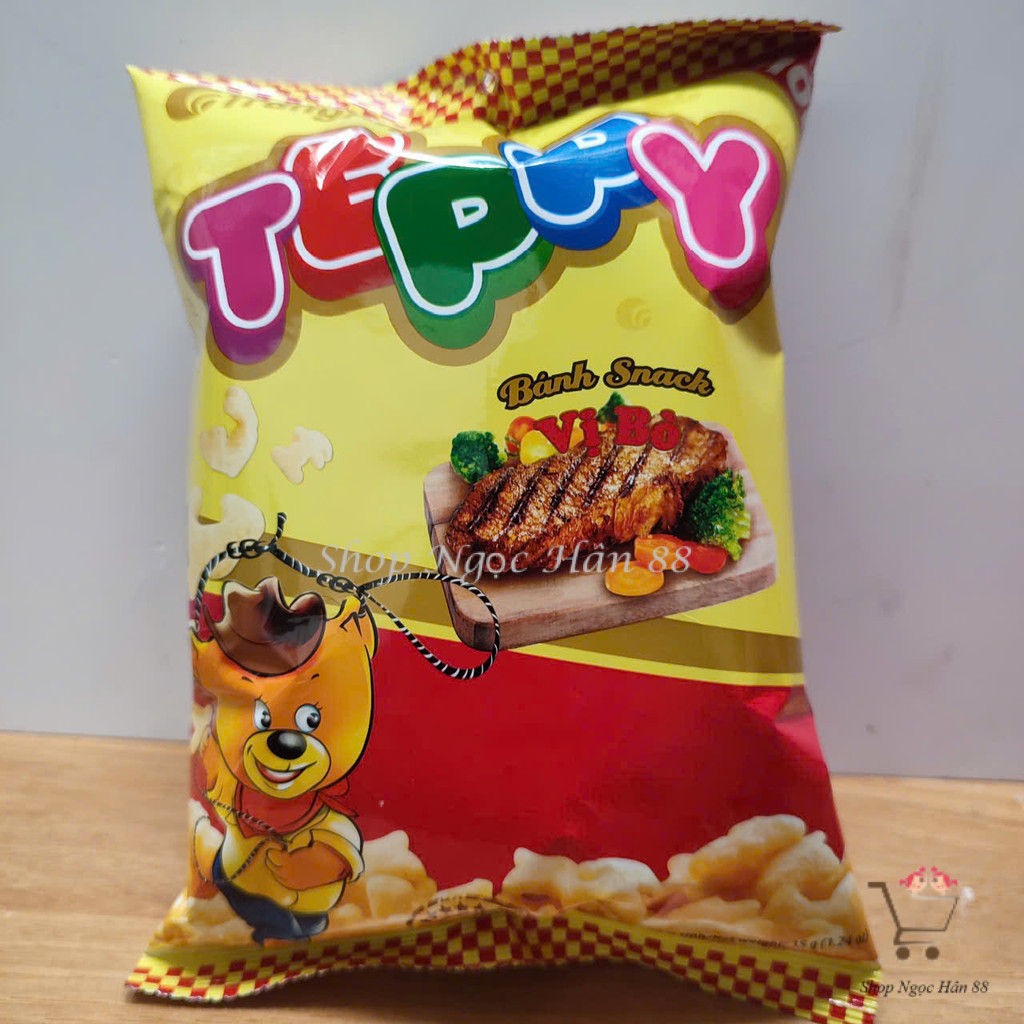 Bịch 10 gói Bim Bim Snack Teppy Tràng An 16g vị Bò/Cua | Shopee Việt Nam