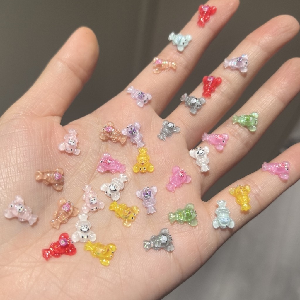 100 Chiếc Móng Tay Mini Crayfish Hoạt Hình Sanrio Dạ Quang Nhiều Màu ...