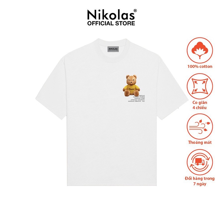 (COD) Áo thun Unisex Nikolas 100% Cotton Golden Bear | Shopee Việt Nam