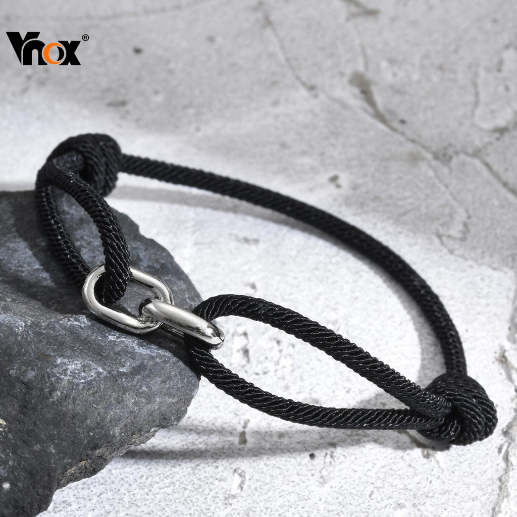 Vnox Tối Giản Thép Không Gỉ Vô Cực Vòng Tay Dành Cho Nam Nữ Dây Có Thể ...